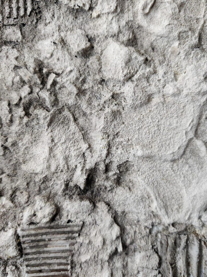 White Textured 3D Papier-mâché Wall Sculpture, Organic Relief Art Panel ...