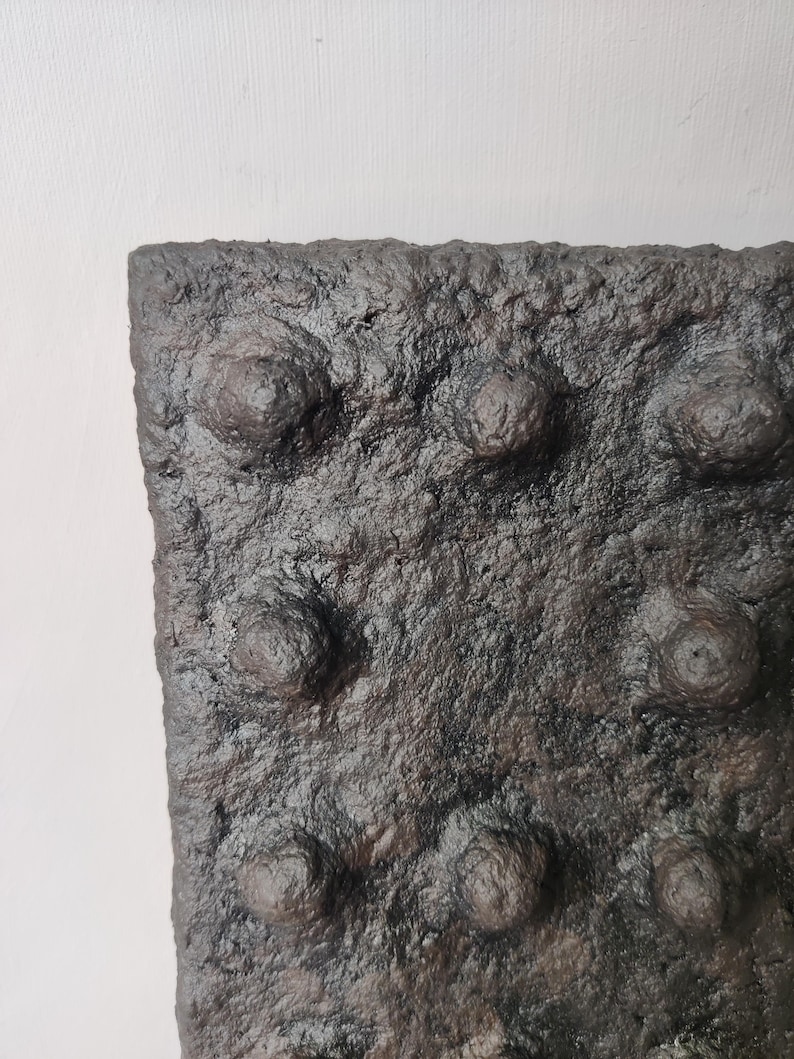 Textured Paper Mache Wall Art Set: Dark Minimalist Wabi Sabi Panels - Etsy