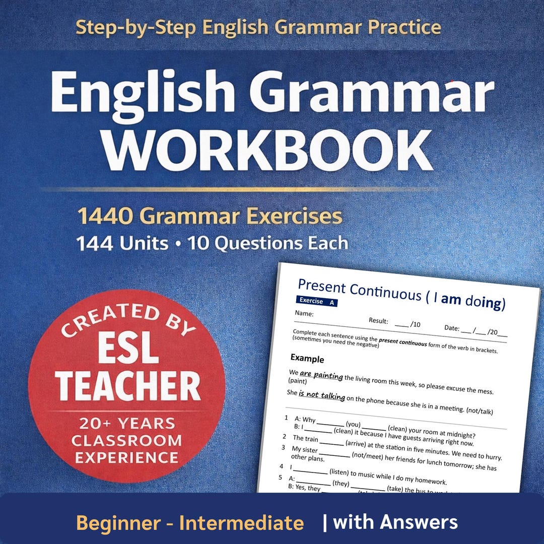 English Grammar Exercises | Cambridge in Use Supplement (PDF) - Etsy