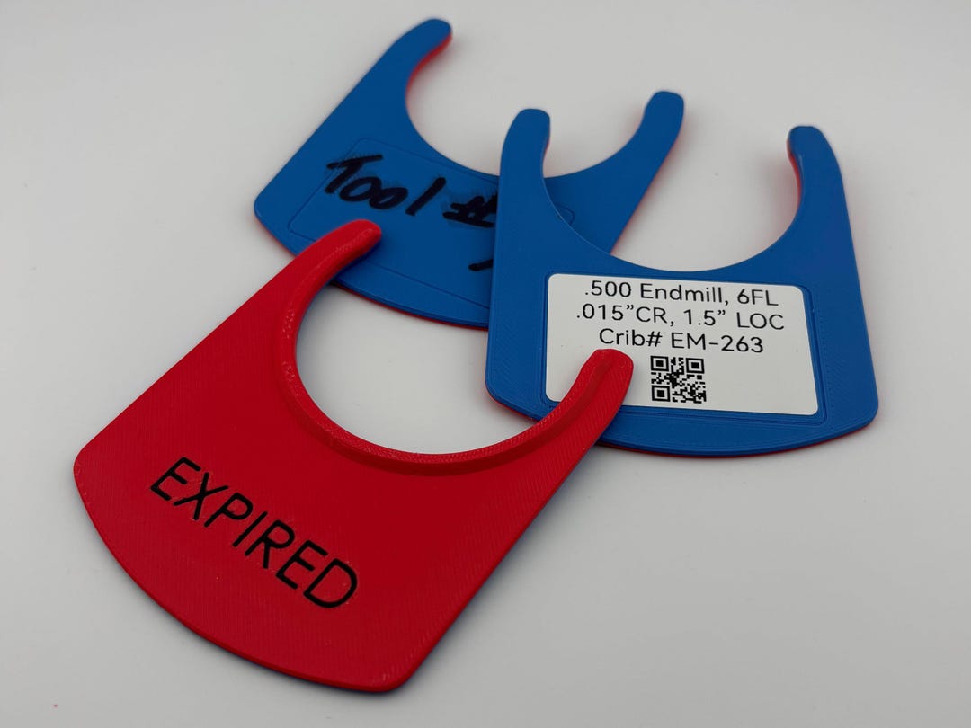 CNC Tool Holder Tags: CAT40 & HSK63, Visual Management- Dual-sided 24 ...