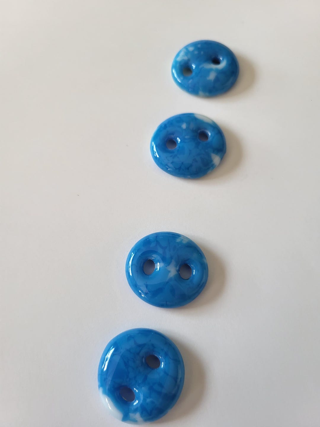 One Inch Fused Glass Buttons Set of 4 - Etsy