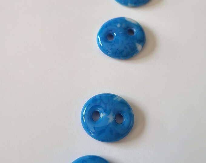 One Inch Fused Glass Buttons Set of 4 - Etsy
