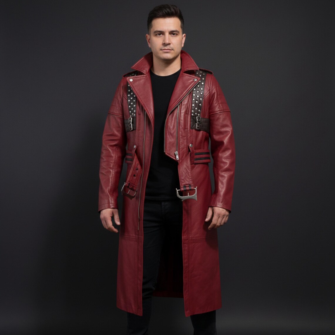 DMC 3 Dante Leather Trench Coat | Devil May Cry 3 Cosplay Jacket | Men ...