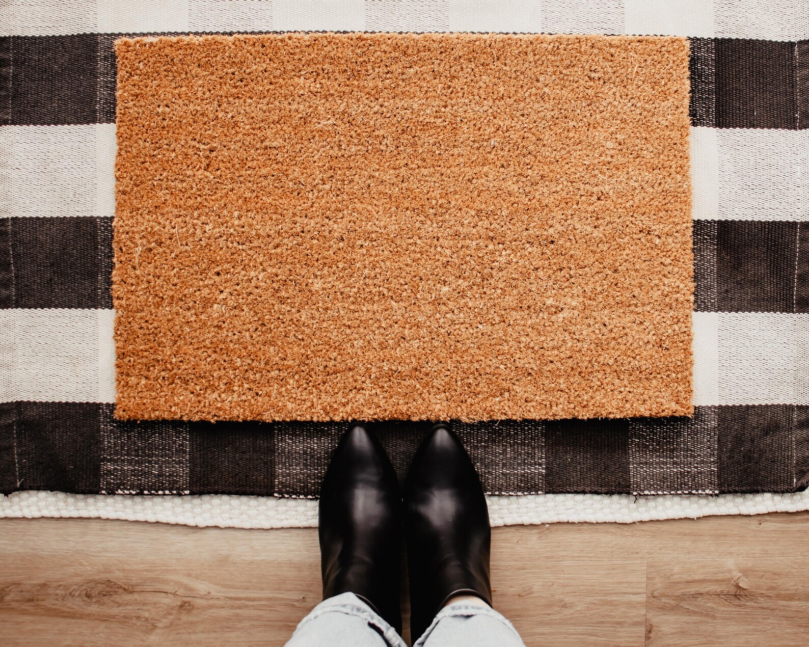 Colorful Heart Welcome Doormat, Happy Entryway Decor, Cheerful Home ...