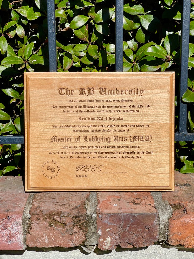 Custom Laser Engraved Diploma Plaque in Alder Wood - Personalized ...