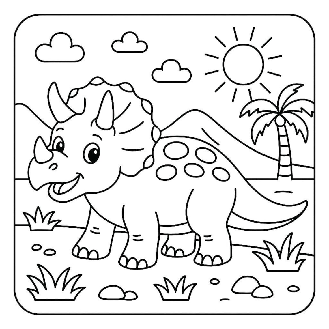 Printable Dinosaur Coloring Pages | Fun Activity for Kids | Digital ...