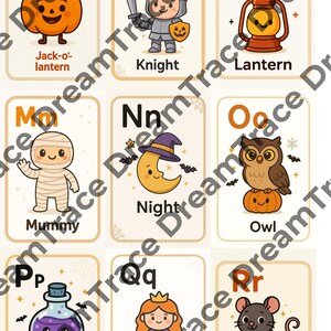 Halloween Alphabet Flashcards: Spooky ABC Learning Game (digital ...