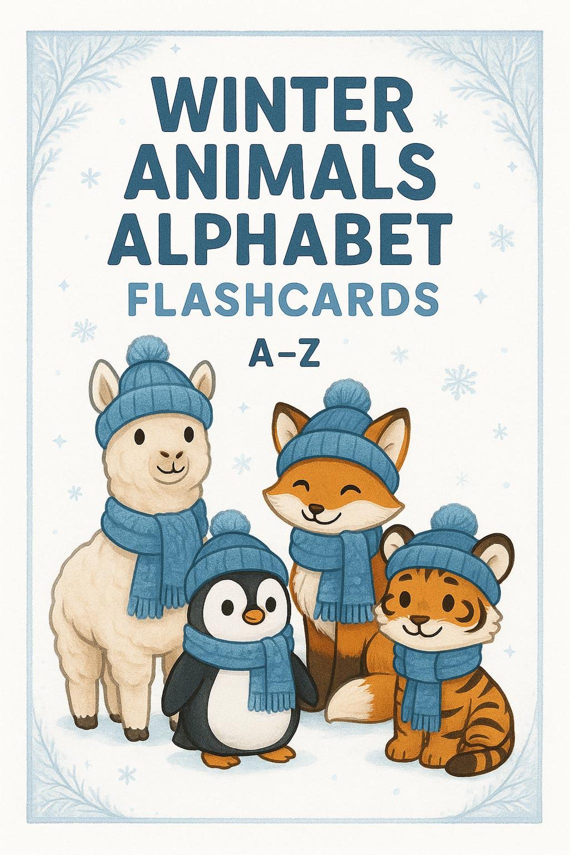 Winter Animals Alphabet Flashcards A-Z – Printable ABC Cards (a4+letter ...