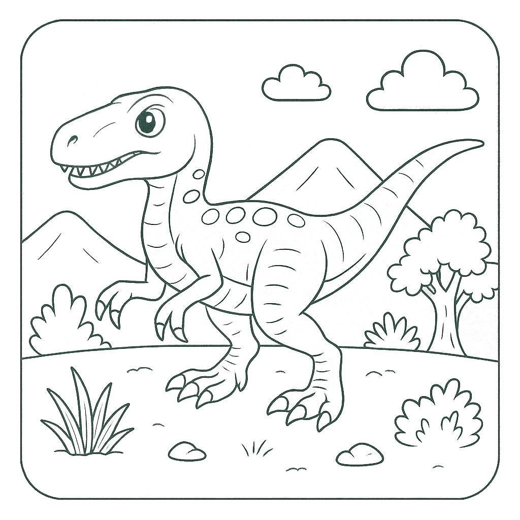 Printable Dinosaur Coloring Pages | Fun Activity for Kids | Digital ...