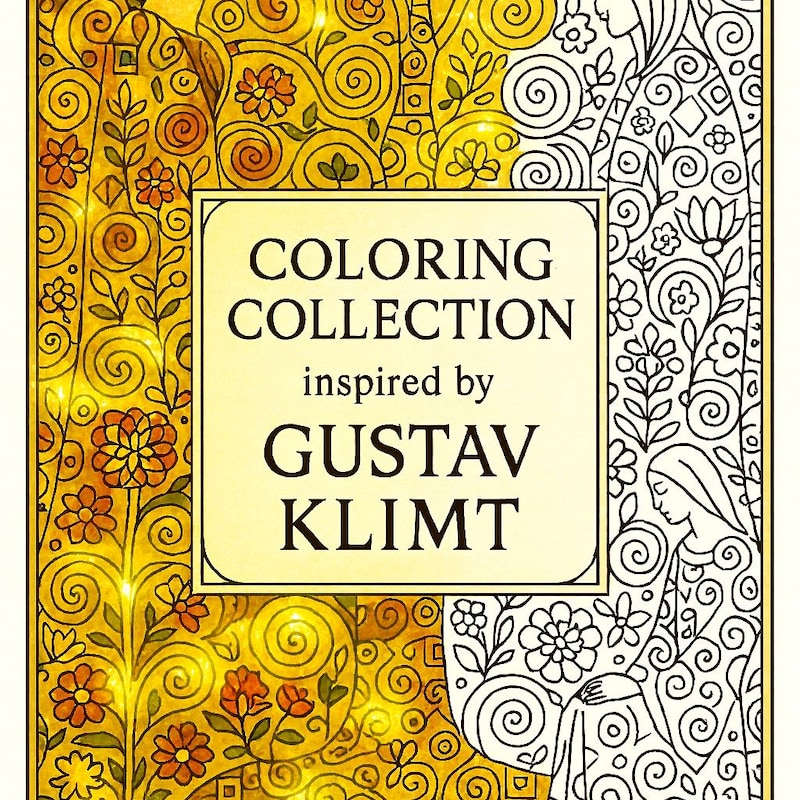Klimt Coloring Book - Etsy