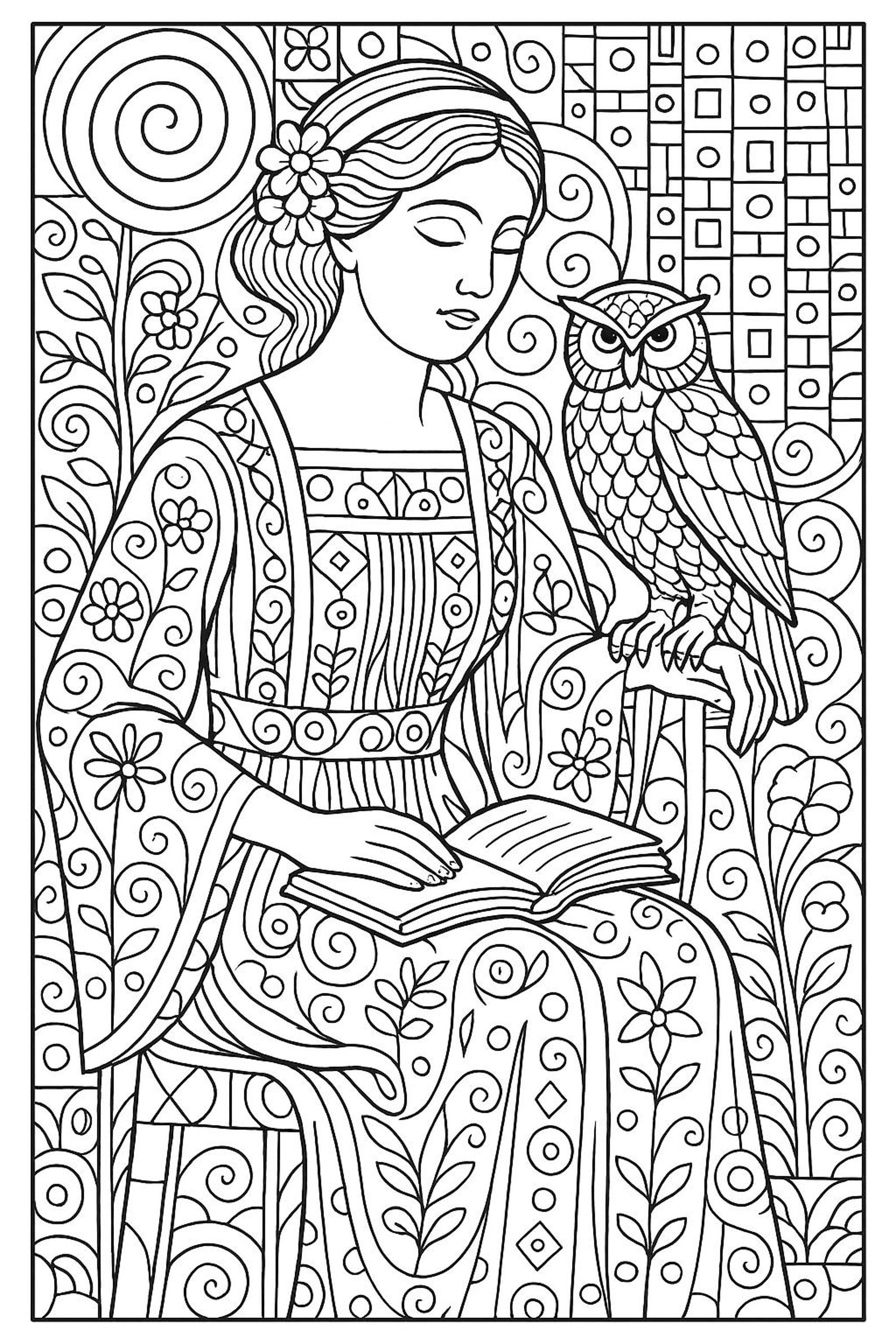 Gustav Klimt Coloring Book: 25 Art Nouveau Designs (PDF Pattern) - Etsy
