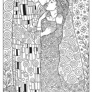 Gustav Klimt Coloring Book: 25 Art Nouveau Designs (PDF Pattern) - Etsy