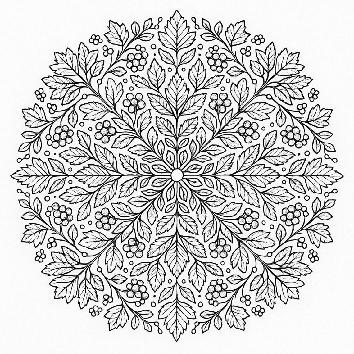 Autumn Mandala Coloring Pages: Intricate Fall Line Art (PDF Printable ...