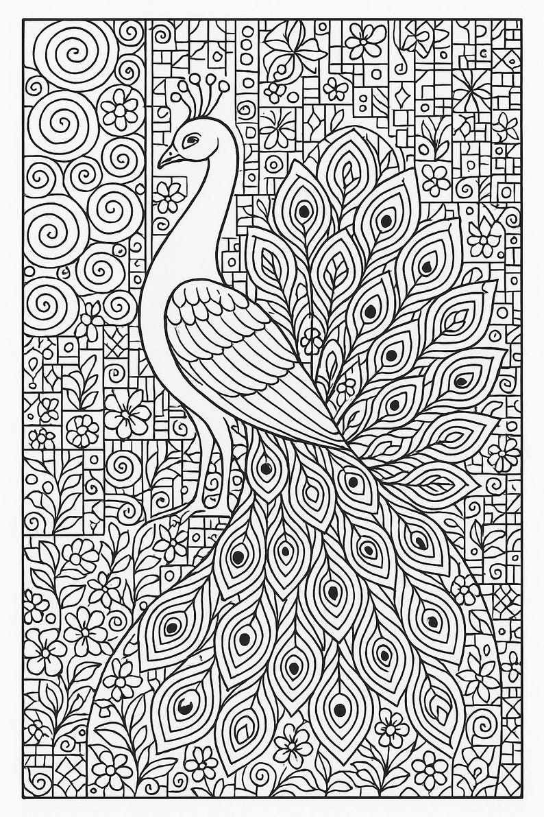 Gustav Klimt Coloring Book: 25 Art Nouveau Designs (PDF Pattern) - Etsy