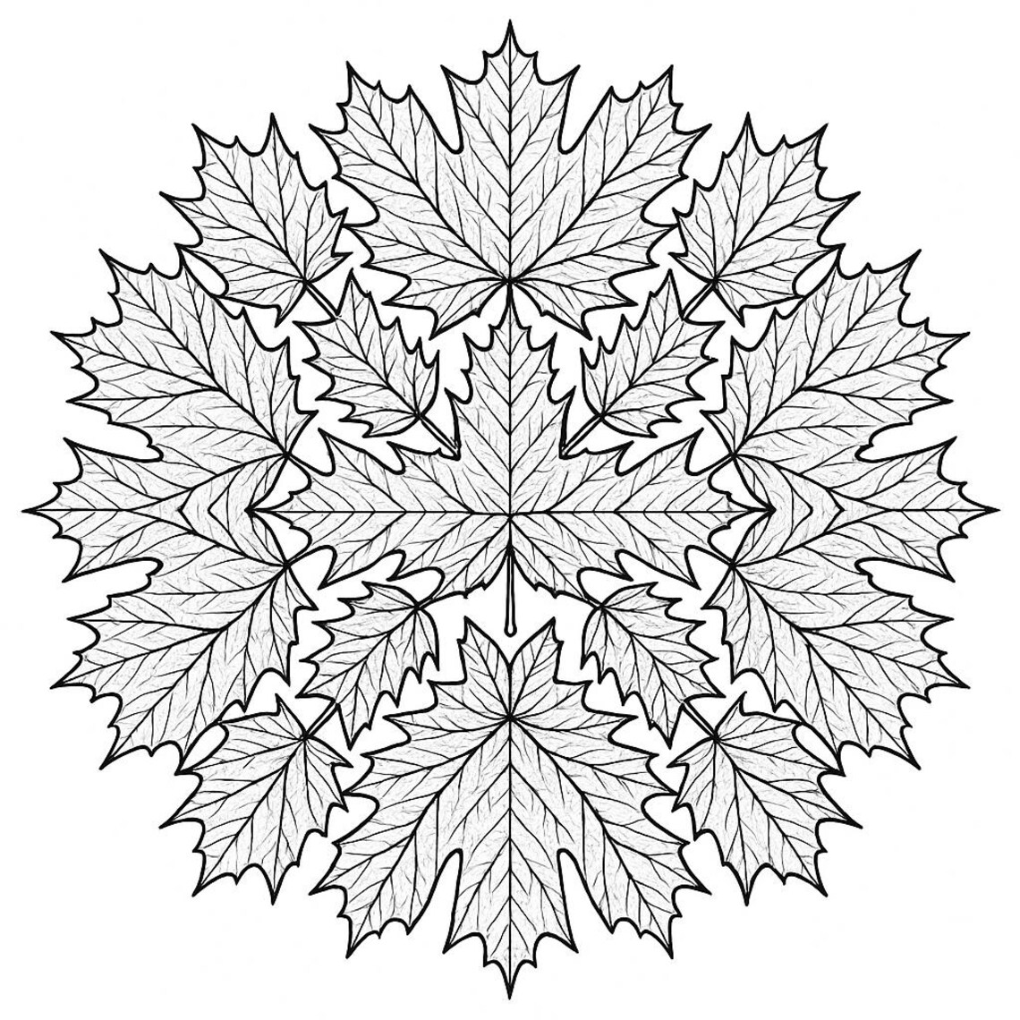 Autumn Mandala Coloring Pages: Intricate Fall Line Art (PDF Printable ...