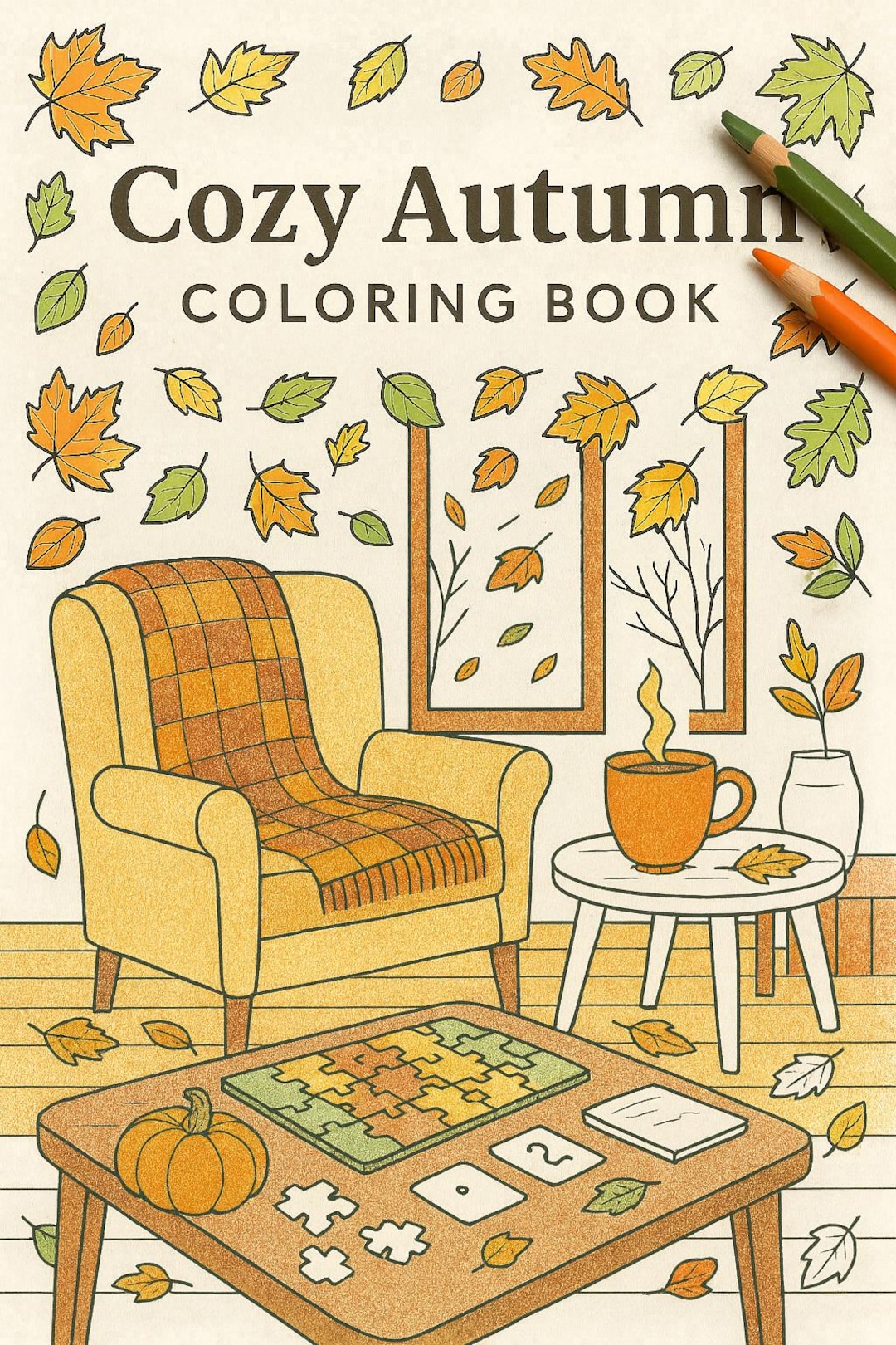 Cozy Autumn Coloring Book: Hygge Fall Scenes (PDF Pattern) - Etsy