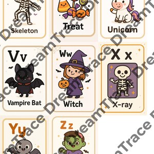 Halloween Alphabet Flashcards: Spooky ABC Learning Game (digital ...