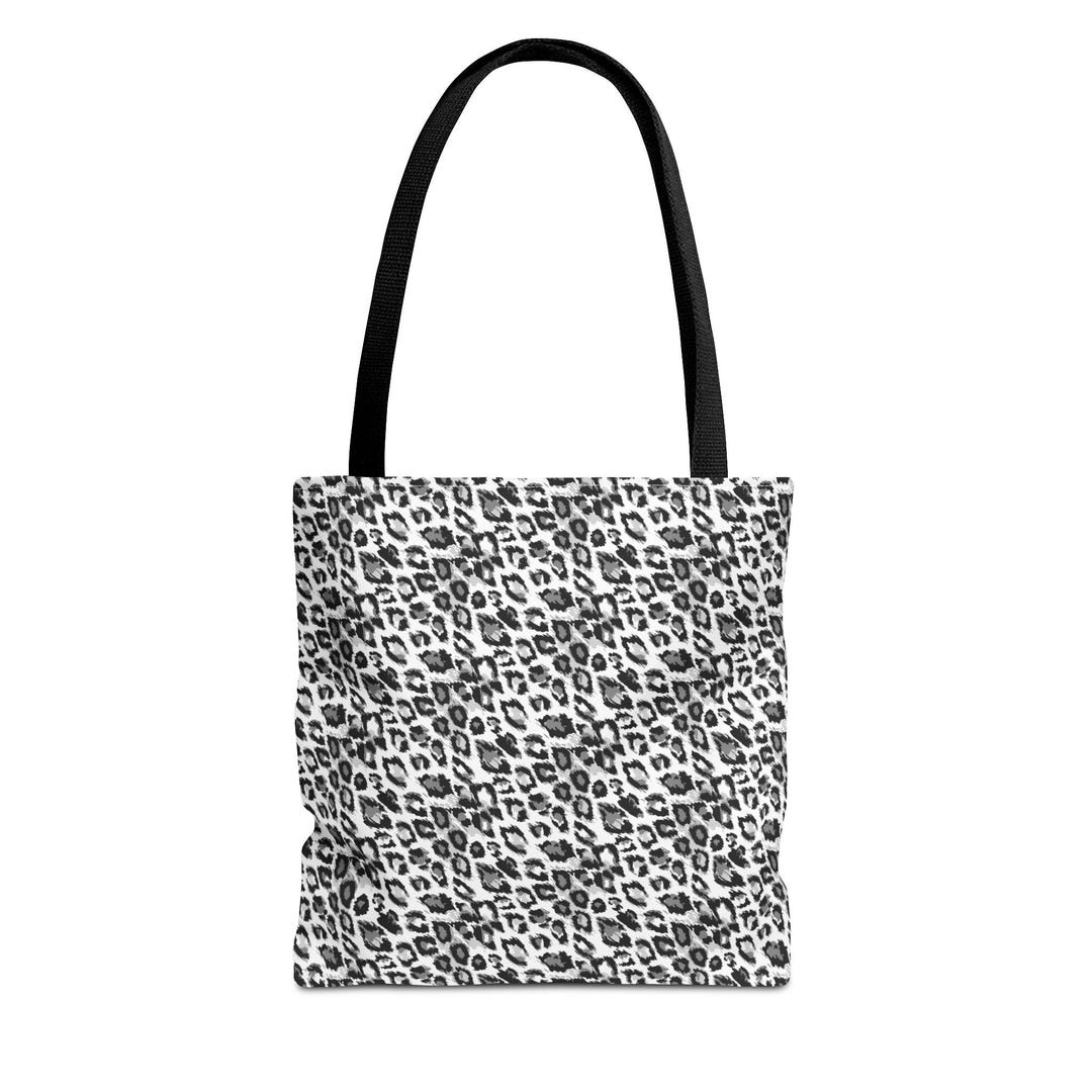 White Leopard Print Tote Bag | All Over Print Animal Pattern - Etsy