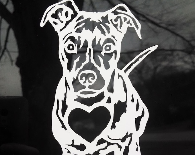 Pit Bull Dog, Pit Love, Pitbull Vinyl Decal Window Sticker - Etsy
