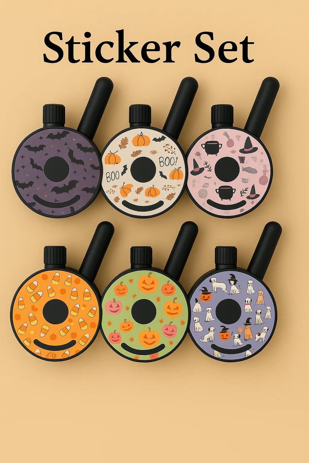 6 Pack E-collar Remote Sticker Wrap Set: Halloween Designs for Dog ...