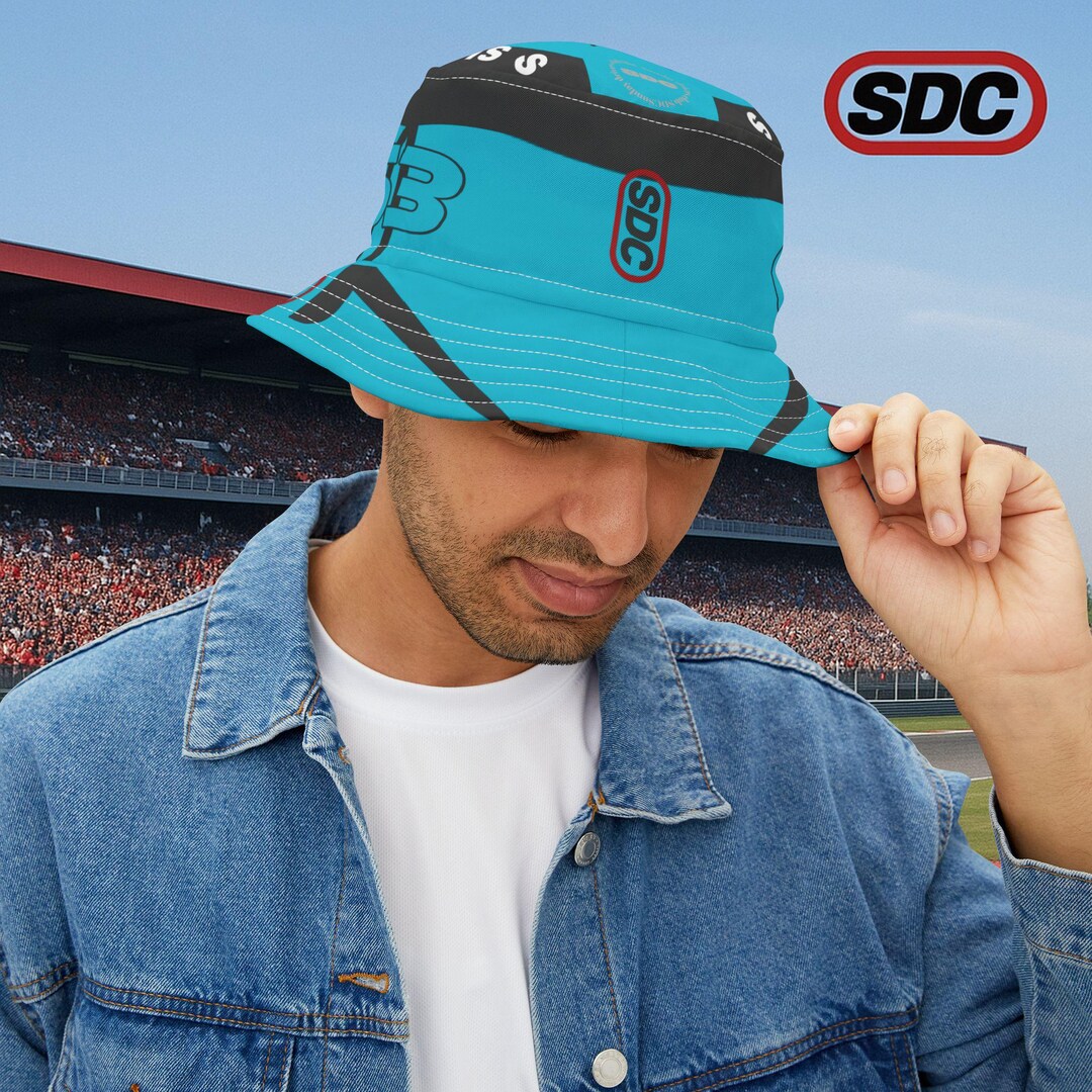 George Russell Bucket Hat, Formula 1 Racing Helmet Inspired - Etsy