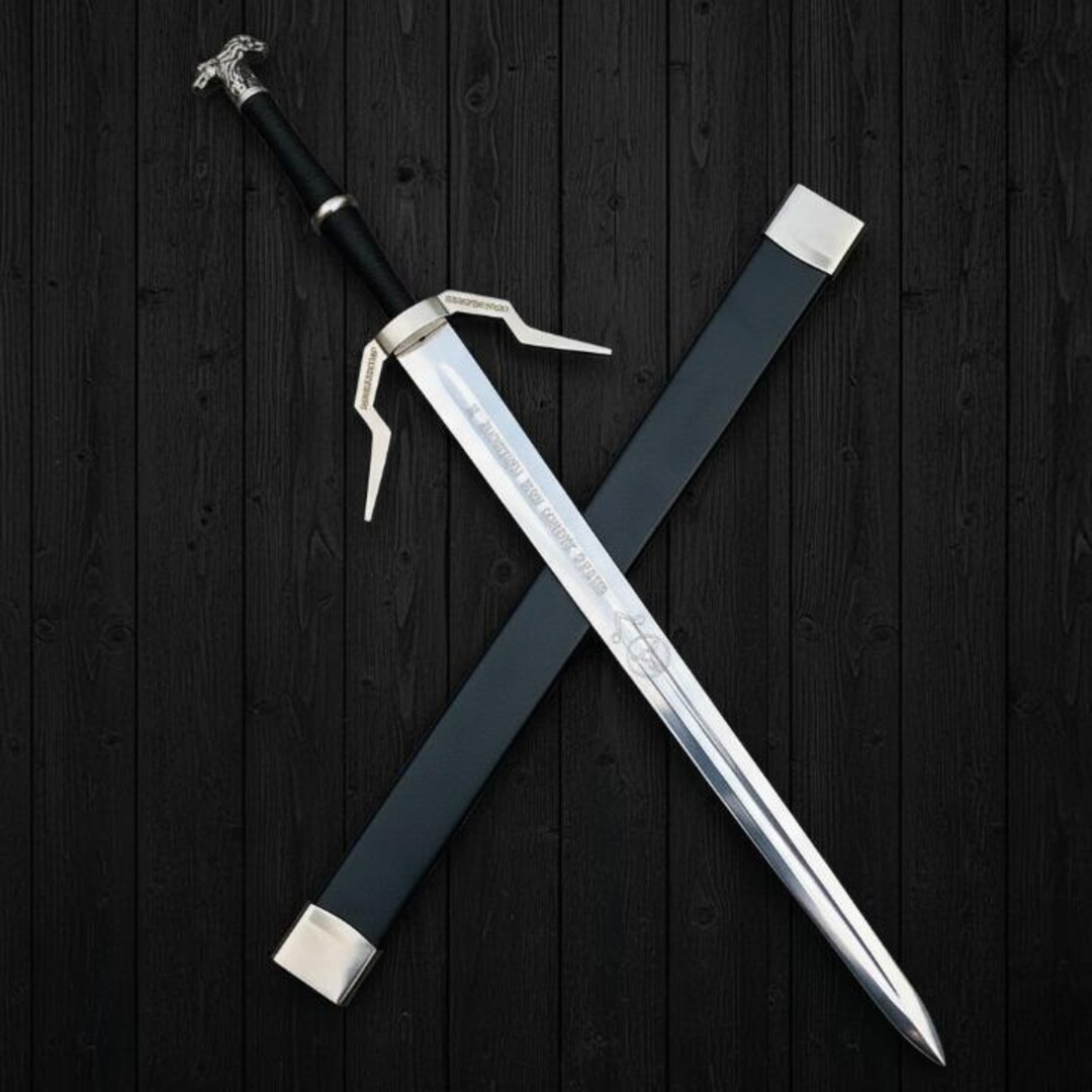 Handmade Witcher Sword: Geralt Feline Steel Replica With Scabbard - Etsy