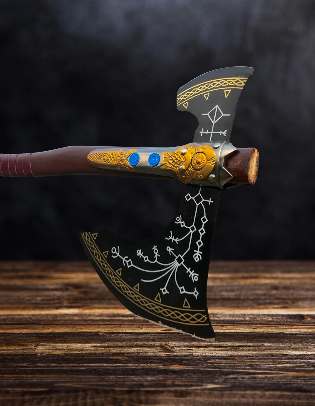 God of War Kratos Leviathan Axe With Leather Cover, Cosplay Axe ...