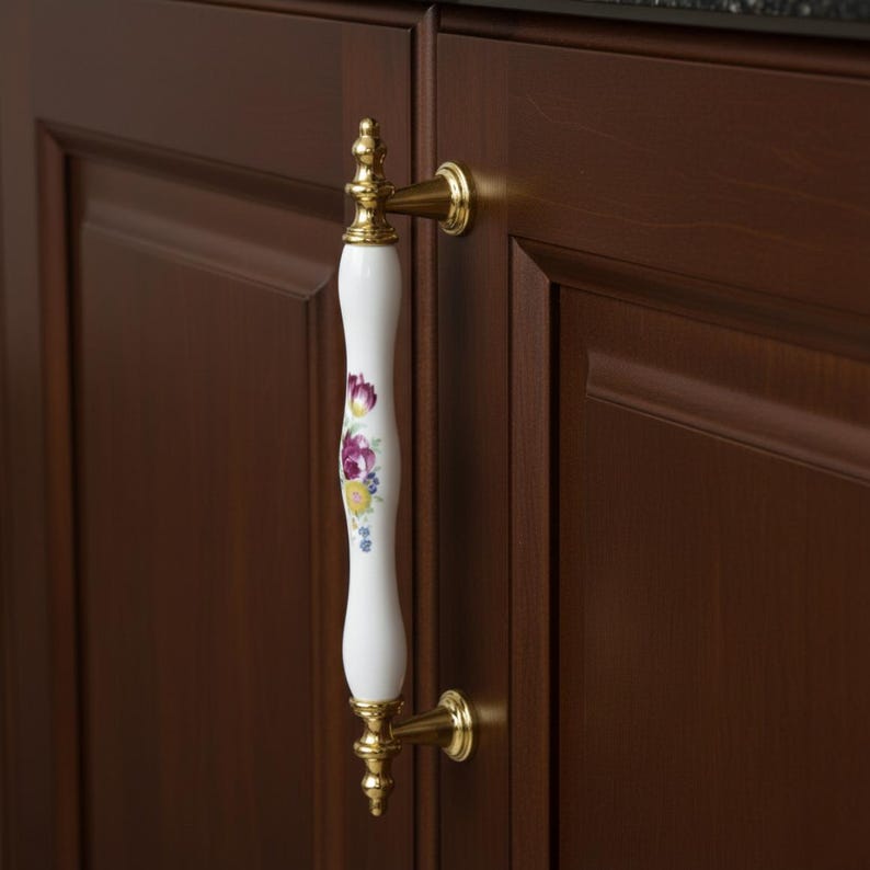Vintage Ceramic Drawer Pull Handle | Porcelain Cabinet Knob 64mm 96mm ...