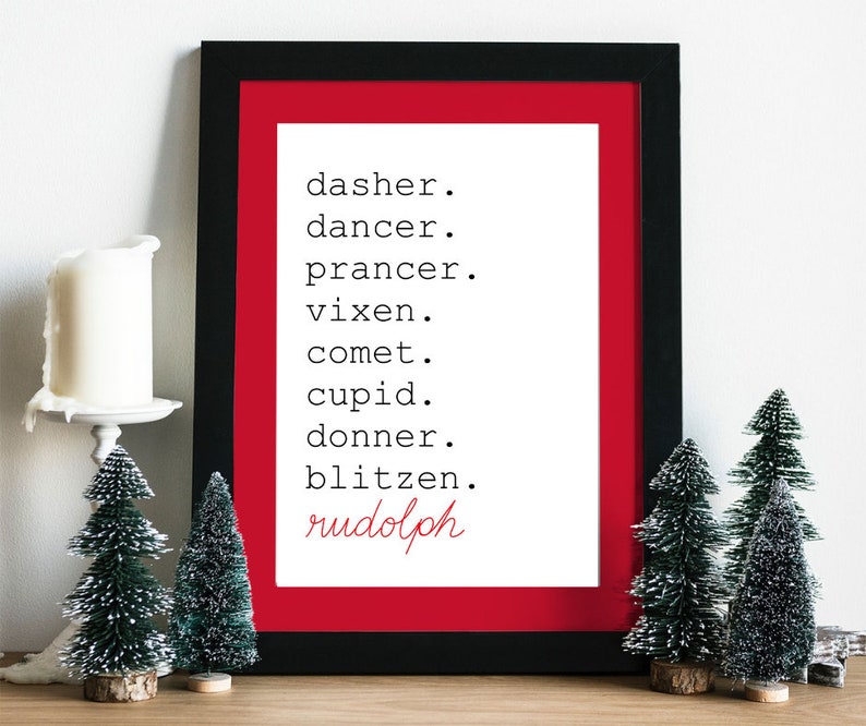 Rudolph and Friends Printable, Holiday Decor, Christmas Quote - Etsy