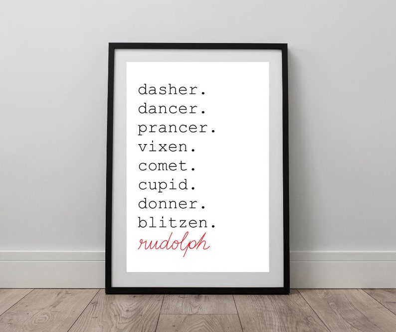 Rudolph and Friends Printable, Holiday Decor, Christmas Quote - Etsy