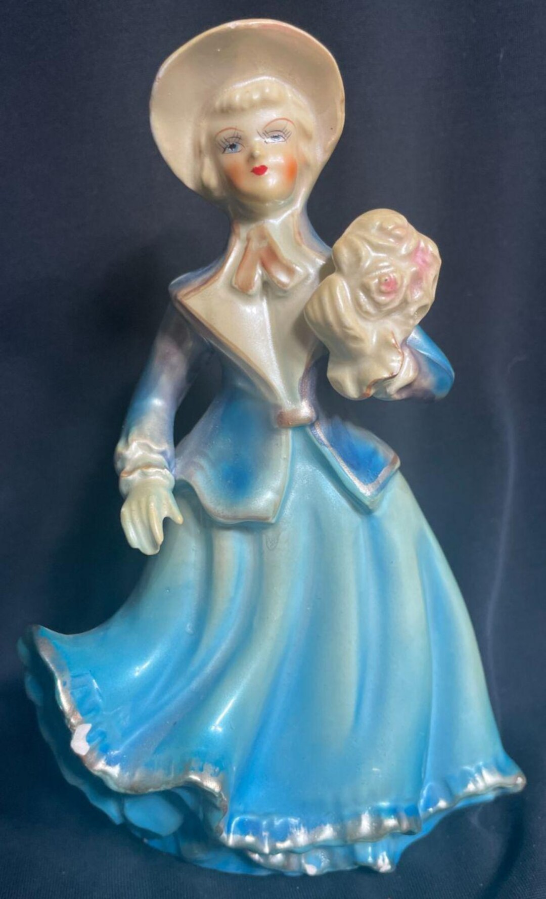 Vintage Trimont Ware Japan Pretty Woman With Flowers Figurine - Etsy