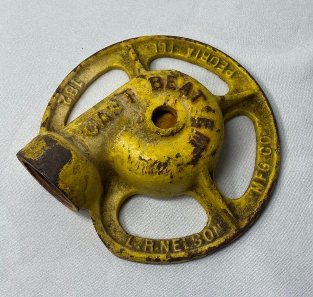 LR Nelson Cast Iron Lawn Sprinkler Head Can't Beat 'em Peoria IL Garden ...