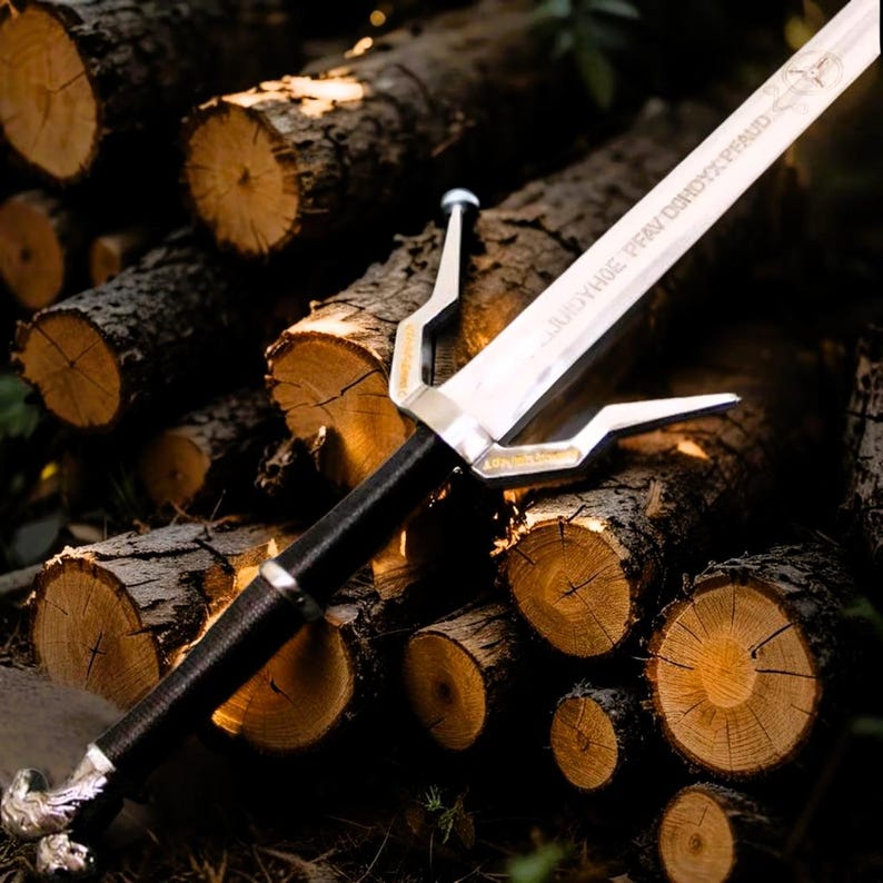 Handmade Stainless Steel Rune Sword – Collectible Fantasy Replica - Etsy