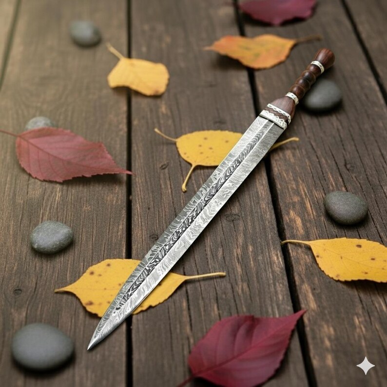 Hand-forged Roman Gladius Sword – Handmade Damascus Steel Blade ...
