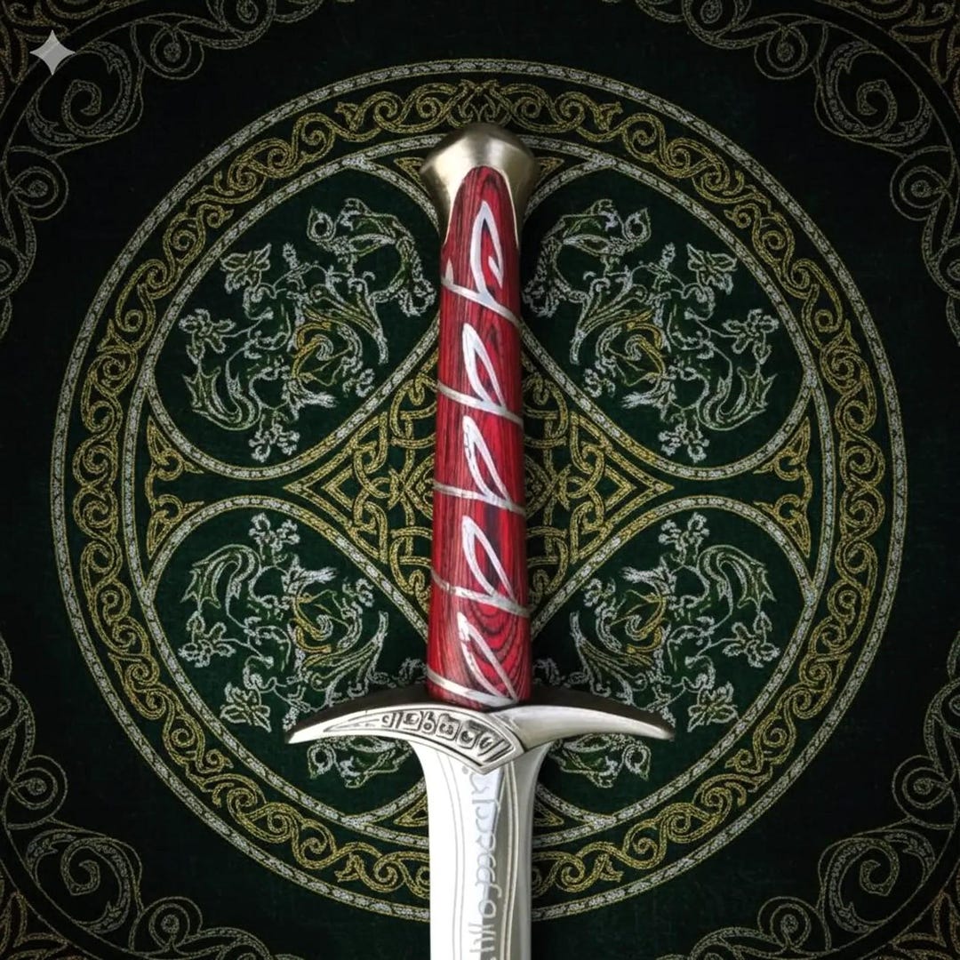 Handmade Fantasy Rune Short Sword Prop – Decorative Cosplay Dagger for ...