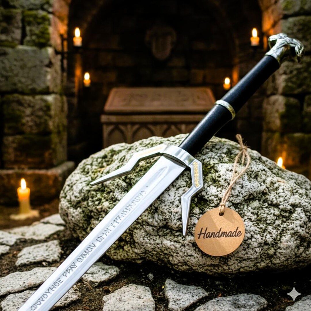 Handmade Stainless Steel Rune Sword – Collectible Fantasy Replica - Etsy