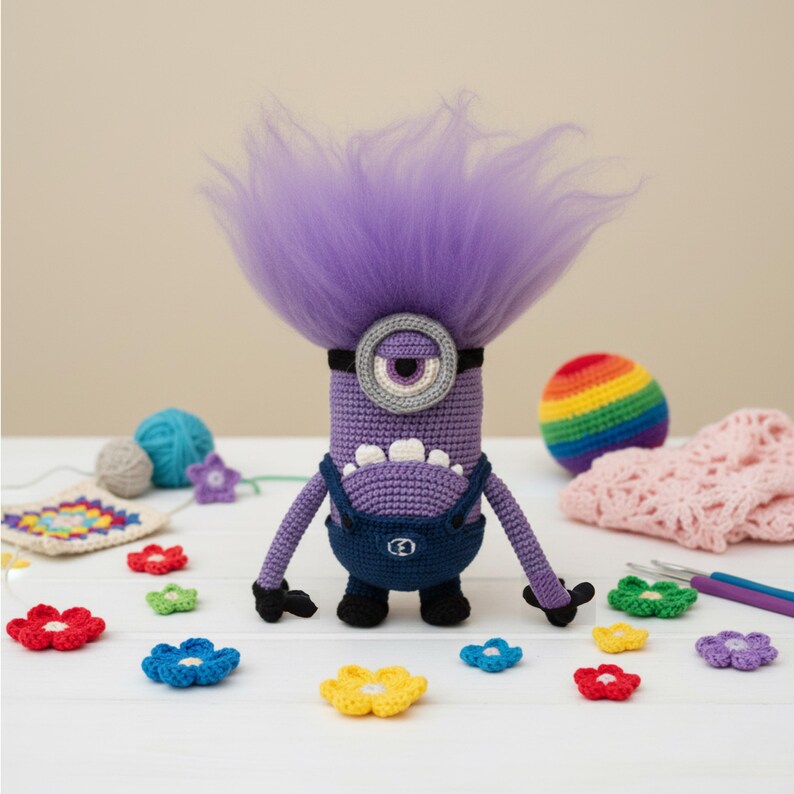 Evil Minion Amigurumi Crochet Pattern | Despicable Me Inspired (PDF ...