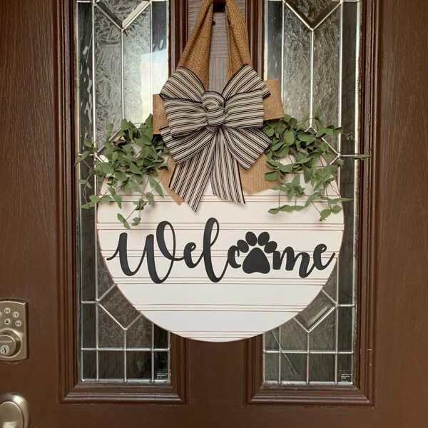 Dog Paw Door Hanger - Etsy