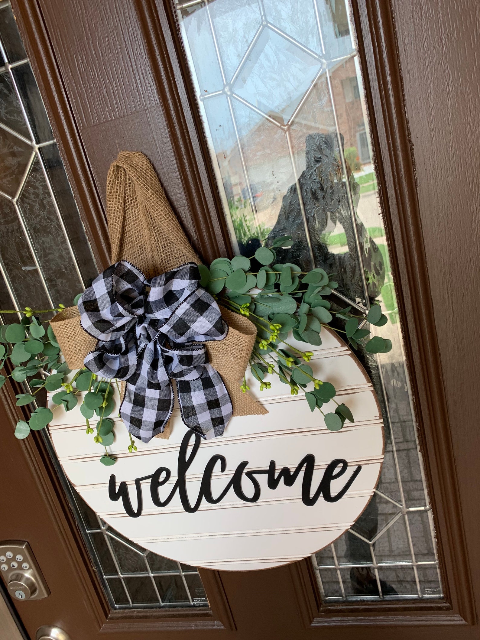 Front Door Decor White Welcome Shiplap Style Door Sign - Etsy