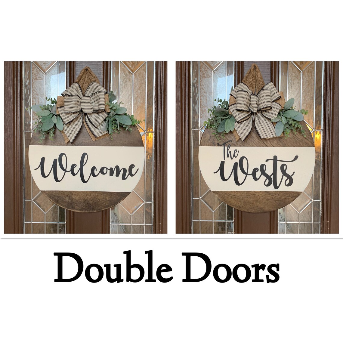 Front Door Decor Double Door Sign Front Door Hanger | Etsy