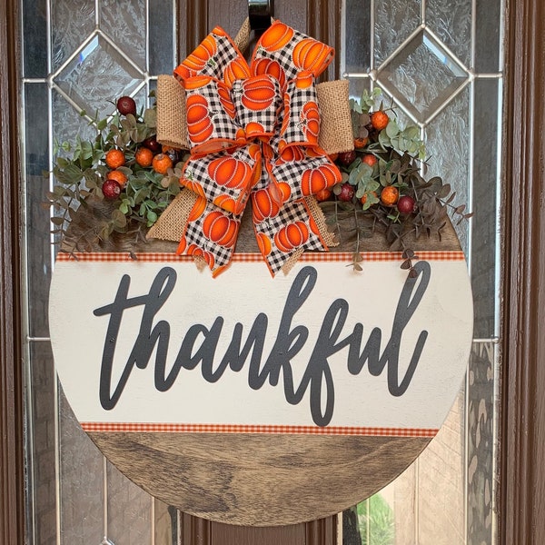 Thanksgiving Door Sign - Etsy