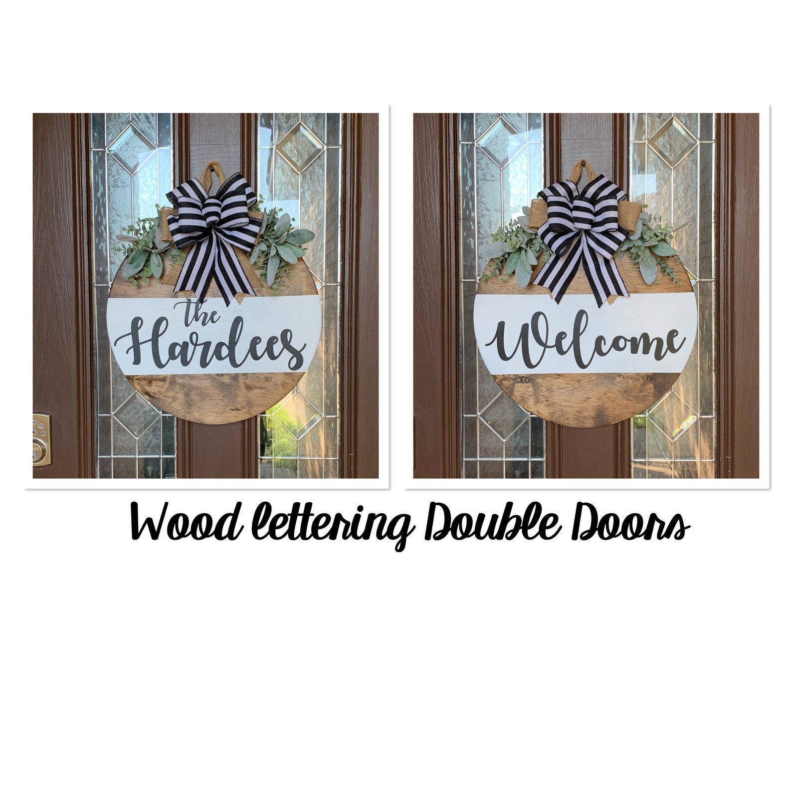 Front Door Decor Double Door Sign Front Door Hanger - Etsy