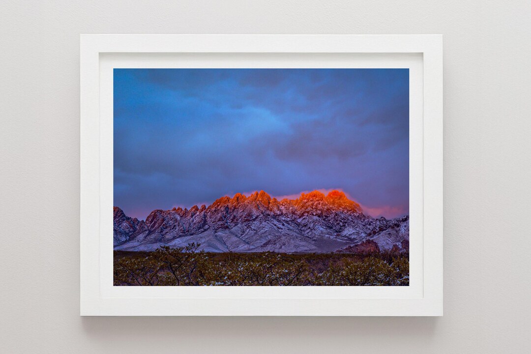 Organ Mountains Sunset Print | Stormy New Mexico Southwest Wall Art - Etsy