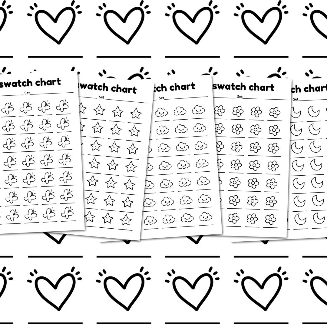Coloring MARKER Test Page , Swatch Sheets for Coloring. PDF Digital ...