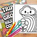 Trippy Groovy Hippie Coloring Book, Bold Easy Pages (PDF Download) - Etsy