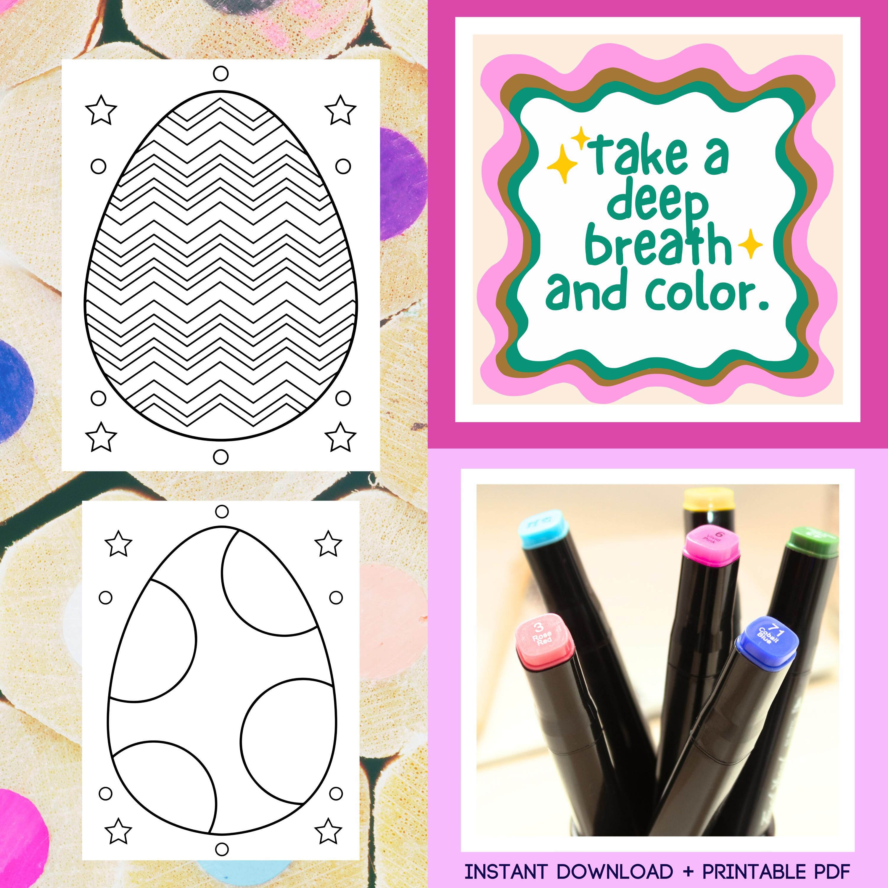 Easter Egg Coloring Book, 50 Cute Pages (PDF Download) - Etsy