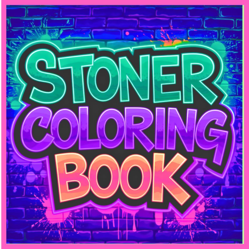 Stoner Girl, Bold and Easy Coloring Book for Adults. 48 Pages. PDF ...