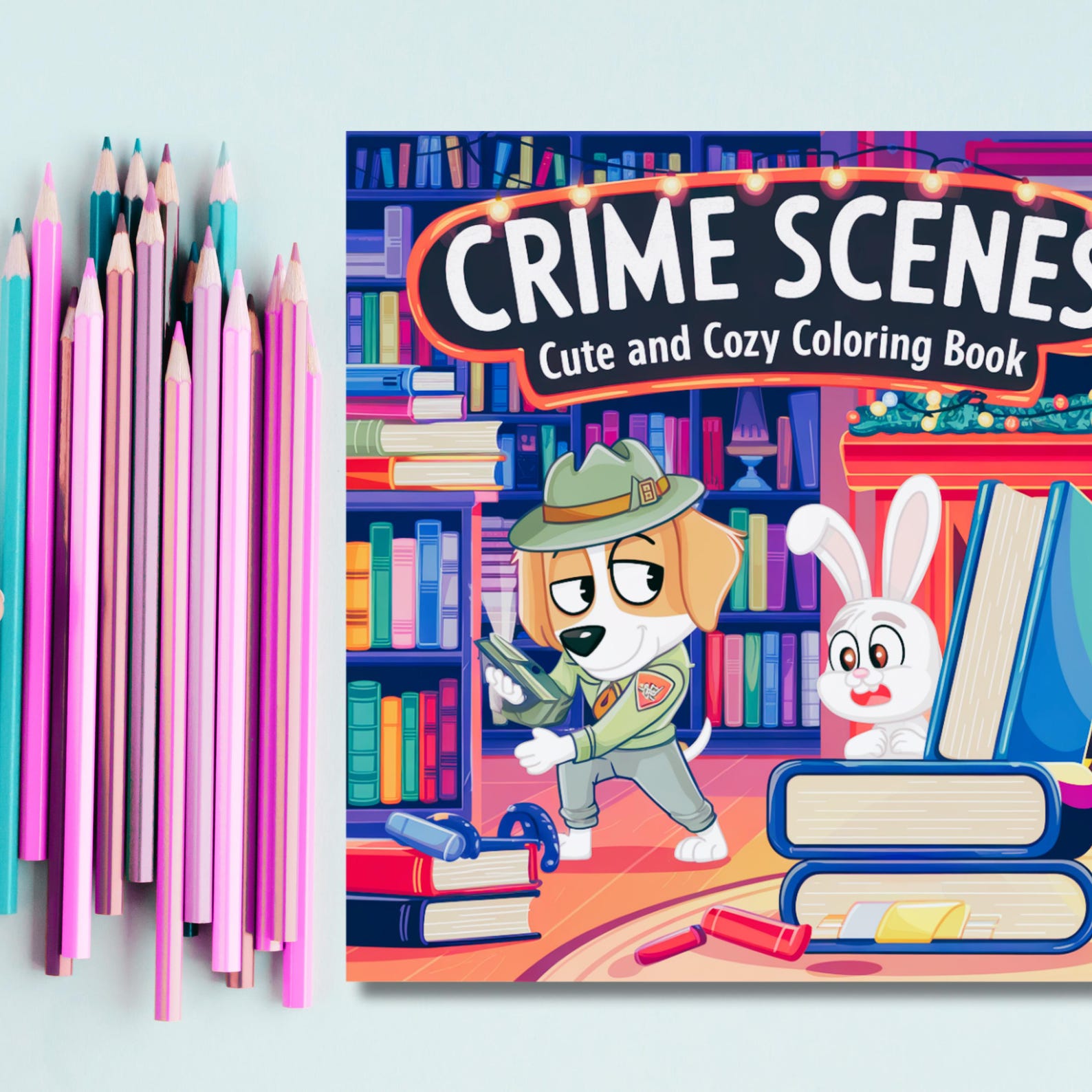 Cute Crime Scenes Coloring Book, Easy Designs (PDF Printable) - Etsy UK