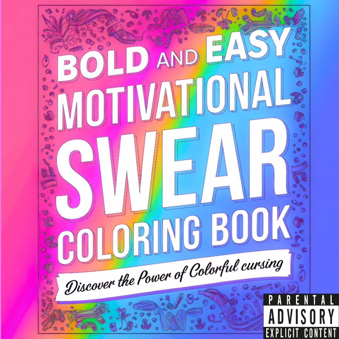Bold and Easy Snarky Swear Word Coloring Book | 60 Pages | PDF ...