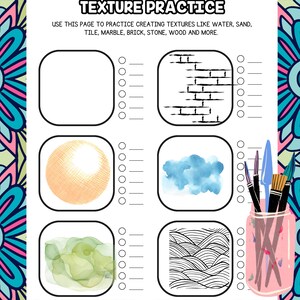 Coloring Technique Printable Practice Sheets for Coloring. PDF Digital ...